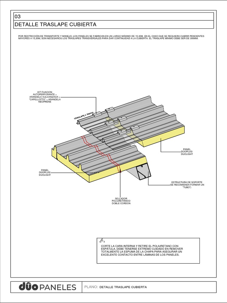 DP B019 Traslape Cubierta | PDF