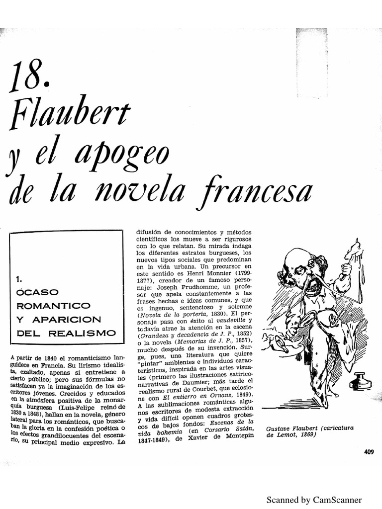 18.flaubert y El Apogeo de La Novela francesa-CEAL | PDF