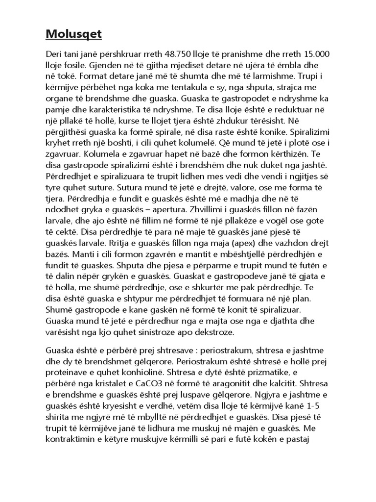 Molusqet, Artropodët 2 | PDF