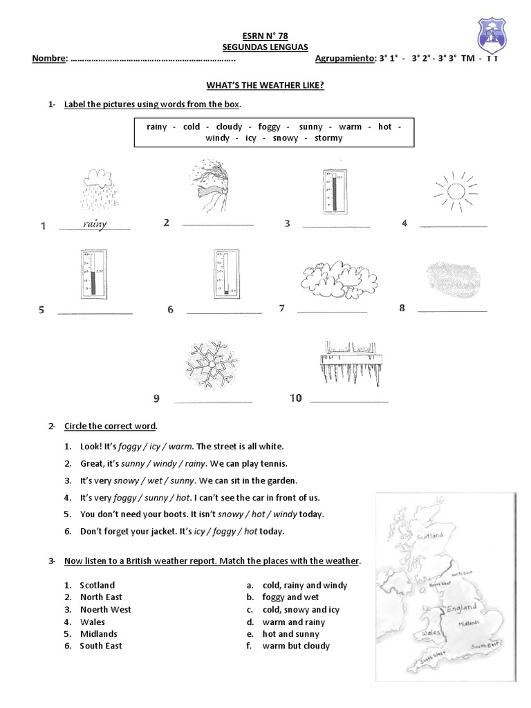 Unit 2 - Class 1 - Weather | PDF