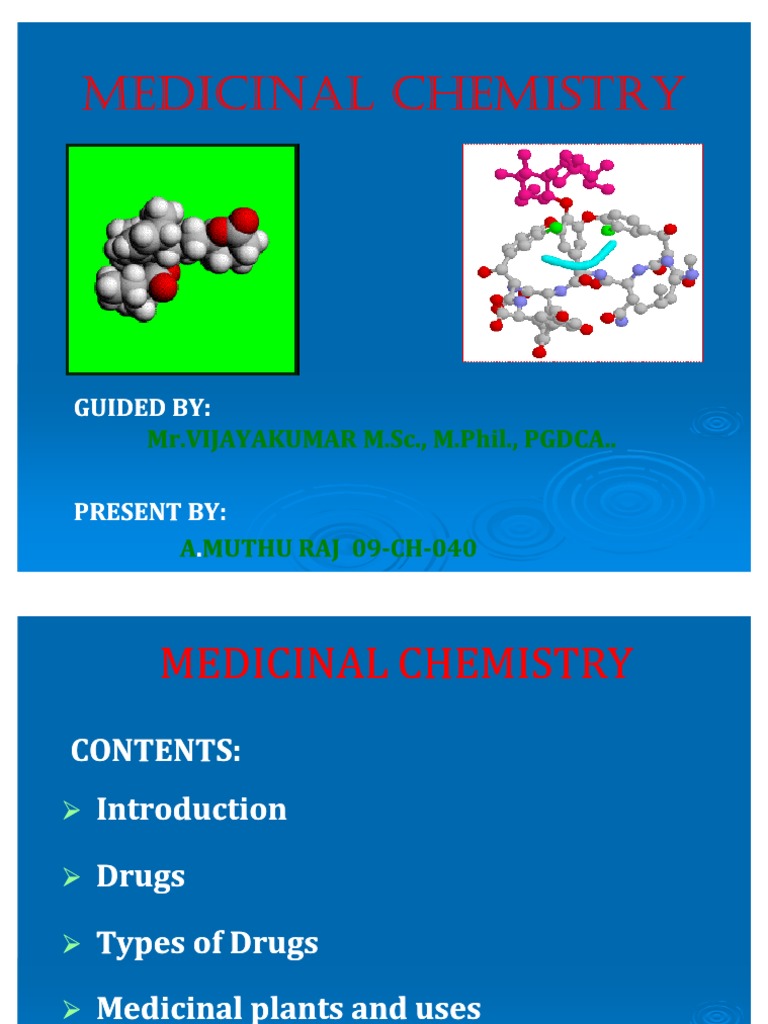 Chemistry's Role in Medicine | PDF | Pharmaceutical Drug | Medicinal ...