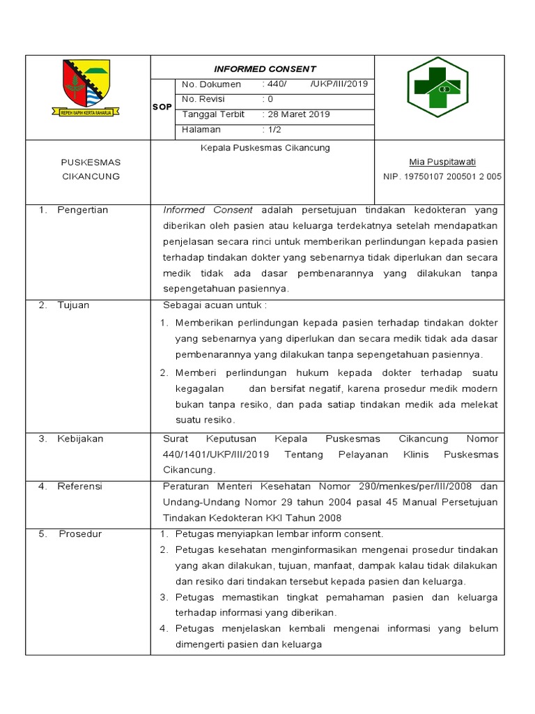 Sop Informed Concent | PDF