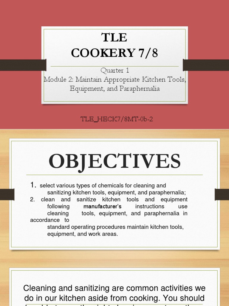 Cookery 7 8 Module 2 | PDF | Dishwasher | Disinfectant