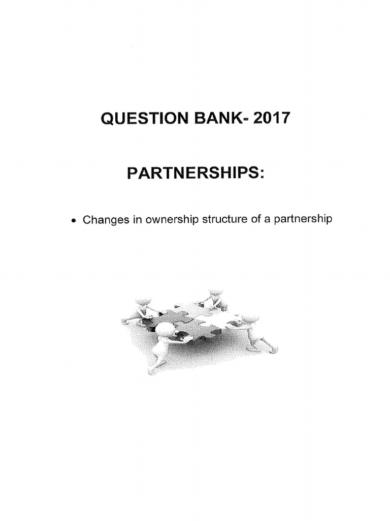 UNIT 2 Partnerships - Question Bank (2020) | PDF