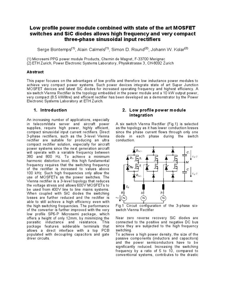 Low Profile Power Module | PDF | Rectifier | Diode