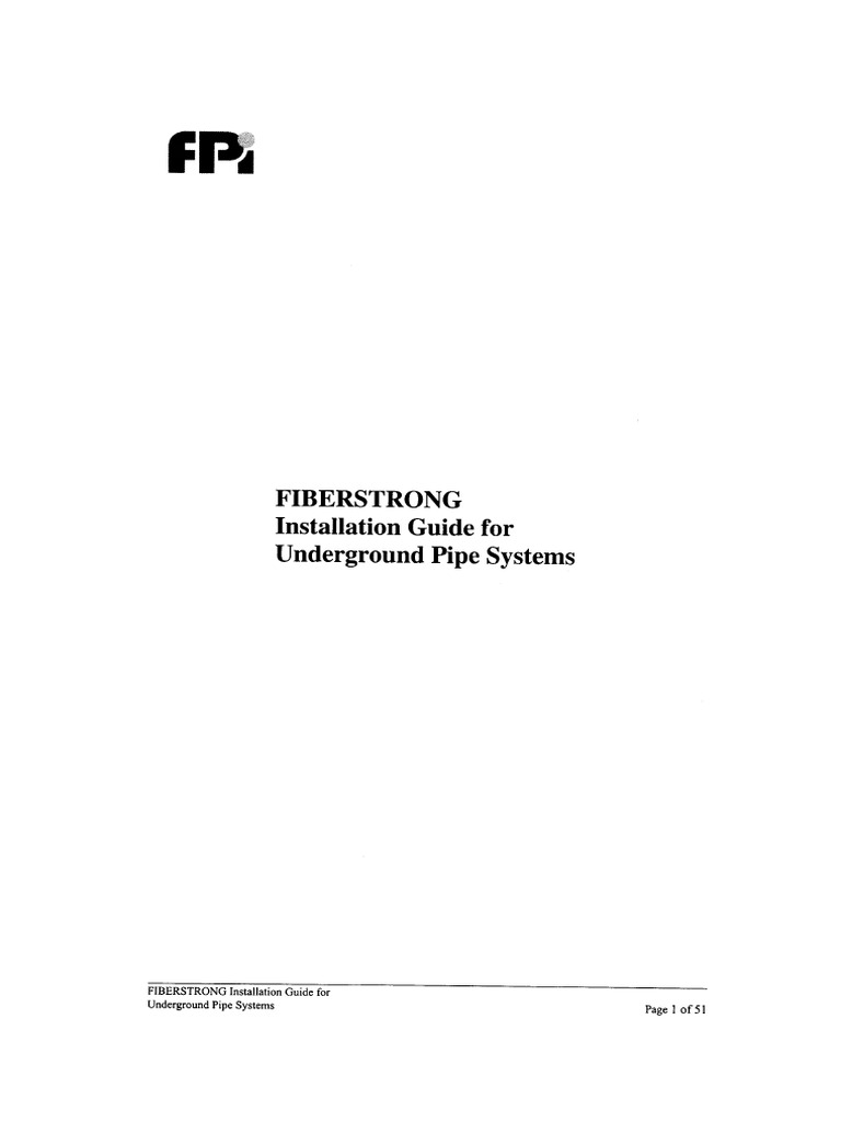 Fiberstrong Piping System Above Ground Installation | PDF
