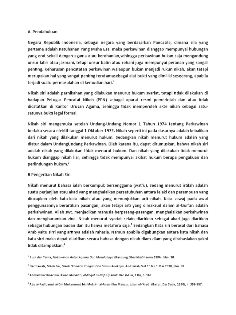 A. Pengertian Nikah Siri | PDF