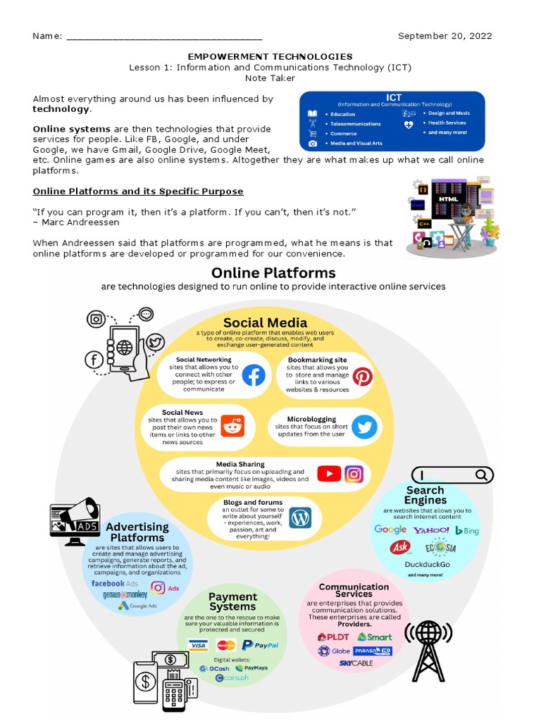 Em Tech Lesson 2 | PDF | Popular Culture & Media Studies | Social Media