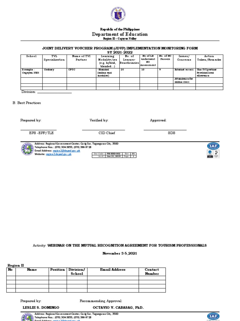 JDVP Report 2021 2022 | PDF