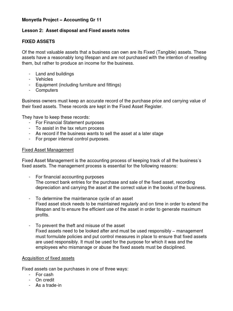 Accounting for Fixed Asset Disposal | PDF | Depreciation | Debits And Credits