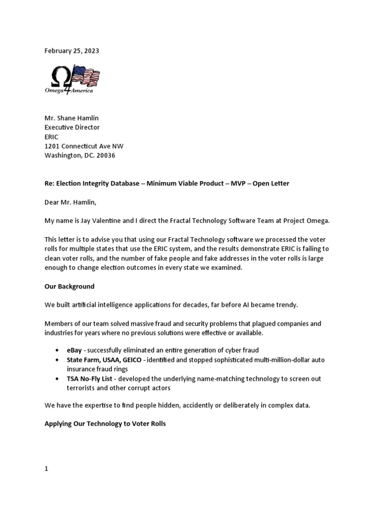 An Open Letter To ERIC Systems On Voter Roll Maintenance and It's ...