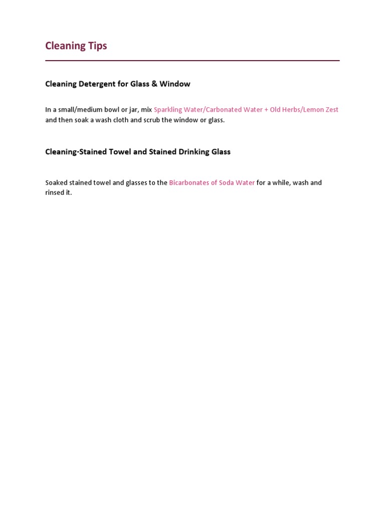 Household Tips From HamiMommy | PDF