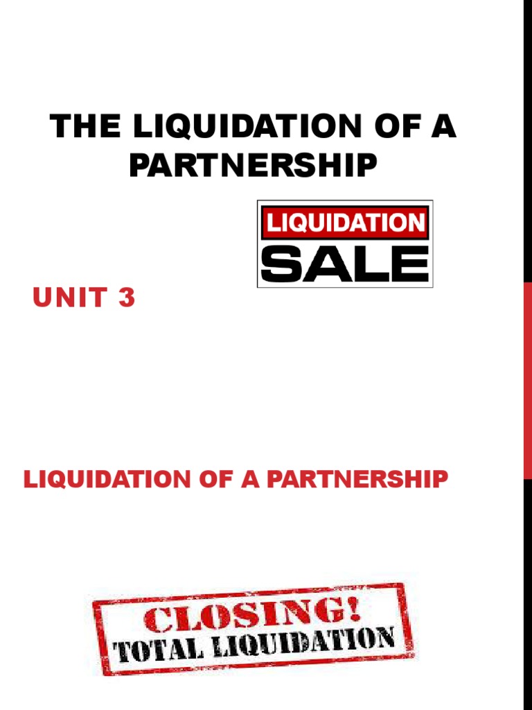 Partnership - Liquidation (Powerpoint Presentation) | PDF | Debits And Credits | Money