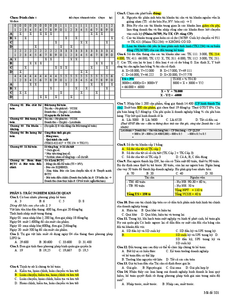Phieu Luyen Tap NMKT Thứ-06 T123 | PDF