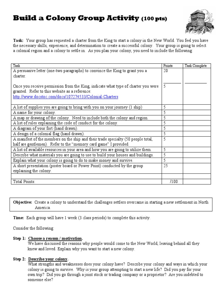 Build A Colony Activity | PDF