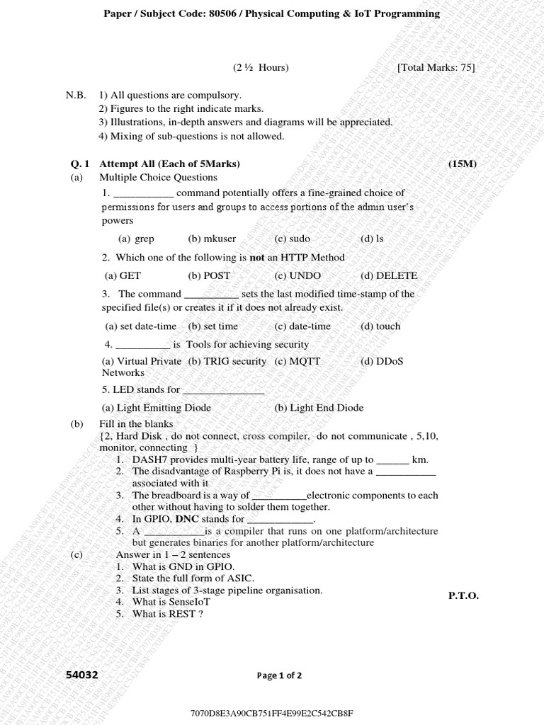 Sycs Iot Programming Sem Iii 2018 19 Pdf 