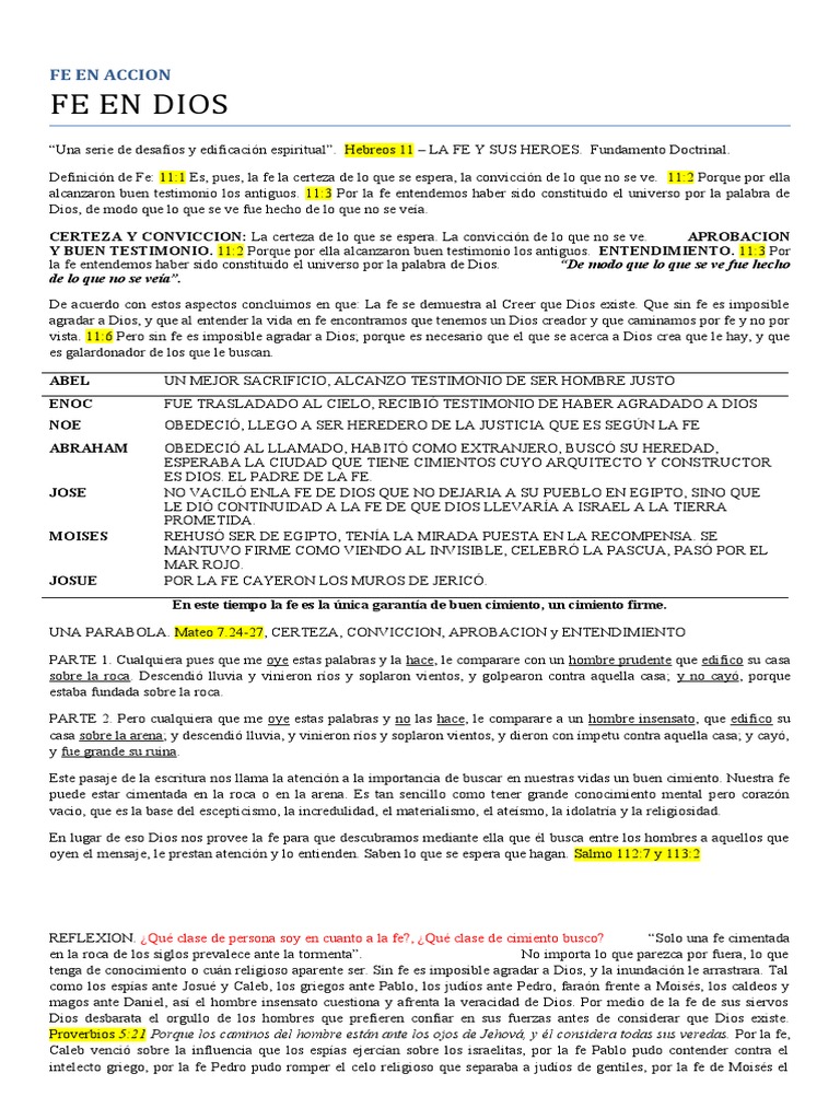 Fe en Accion | PDF | Daniel (figura bíblica) | Fe