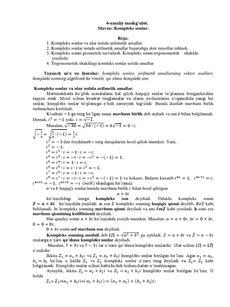 6 Amaliy Mashg'Ulot | PDF 6 Amaliy Mashg'Ulot | PDF