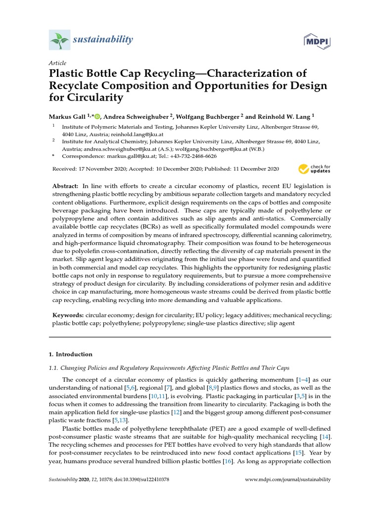 Plastic Bottle Cap Recycling | PDF | Plastic | Recycling