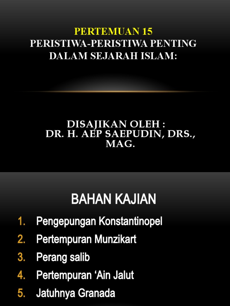 Bagus PERTM 15 PAI 5 (Peristiwa-Peristiwa Penting Dalam Islam) | PDF | Perjalanan