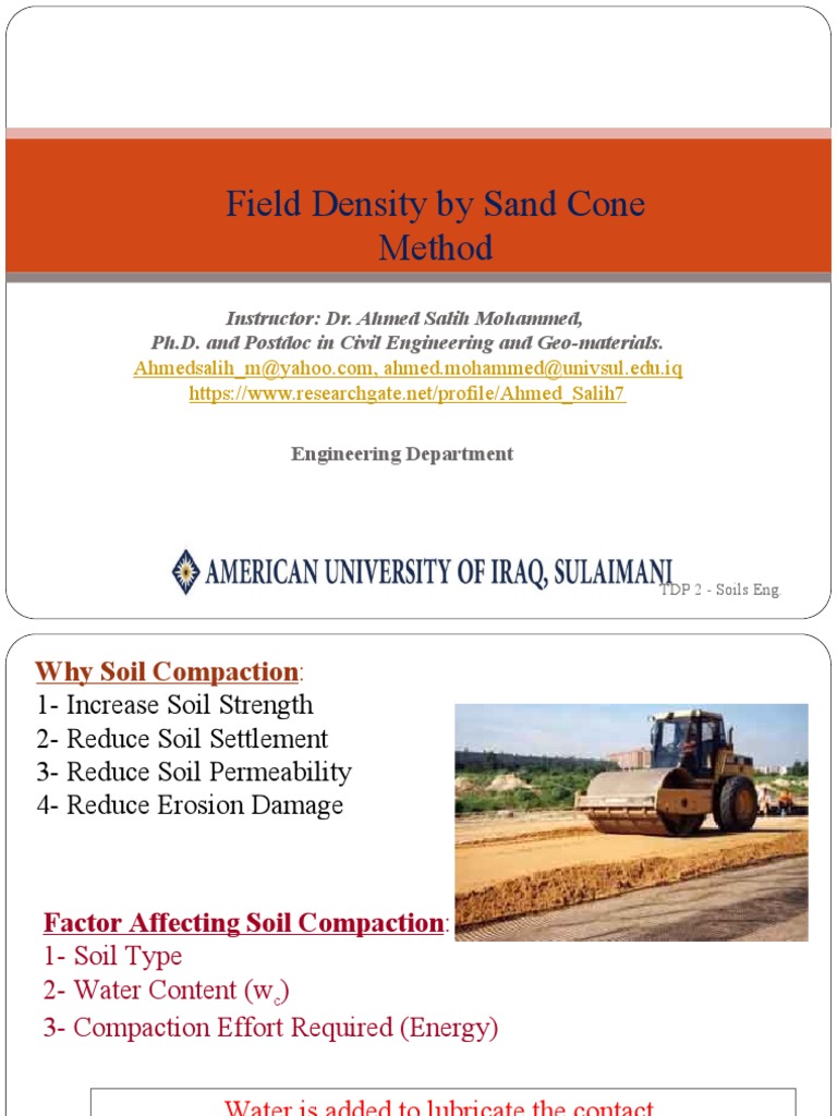 Field Density by Sand Cone Method | PDF | Building Engineering ...