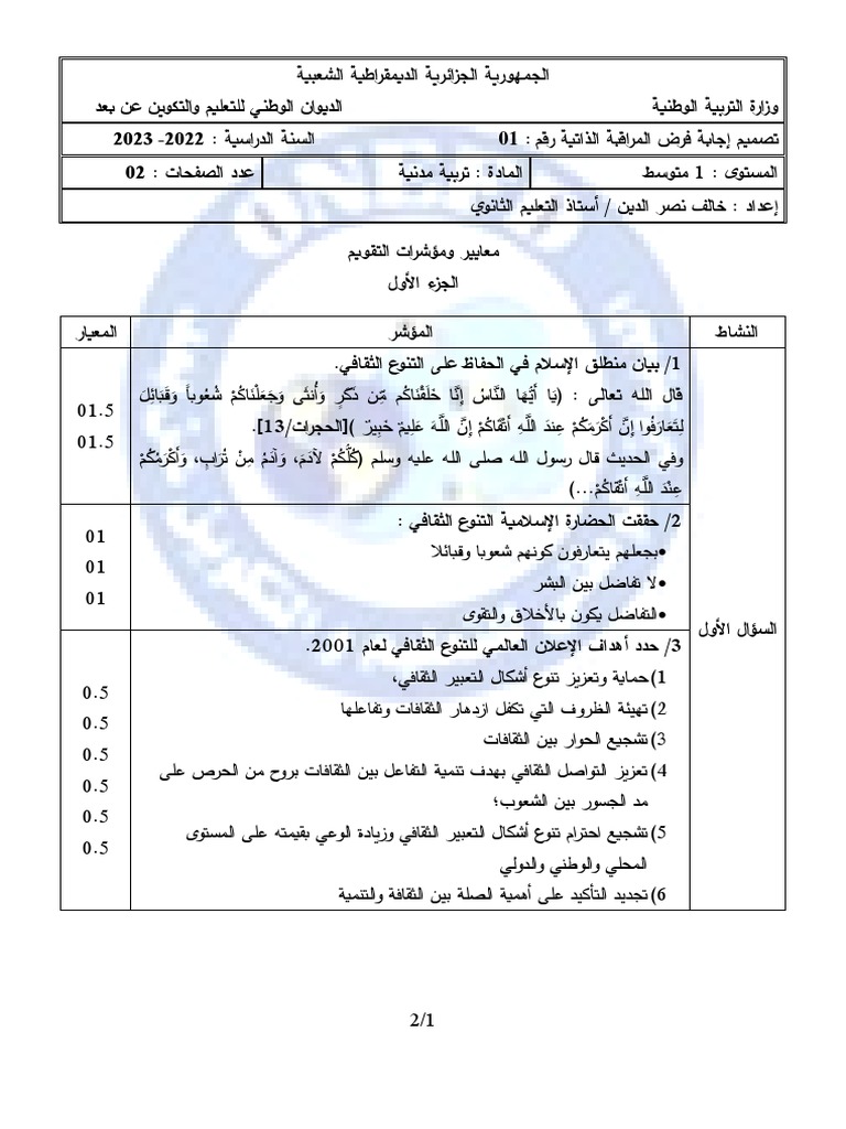 Ed Civ 1am C1 22 23 | PDF