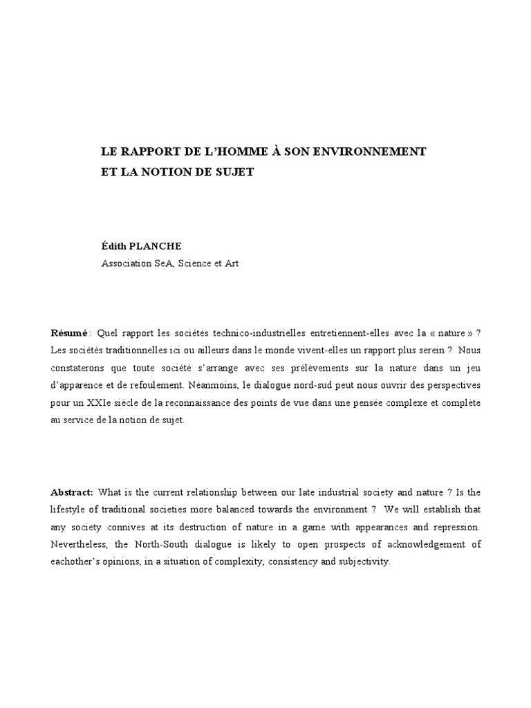 ENS Cachan 2 | PDF | La nature | Chamanisme