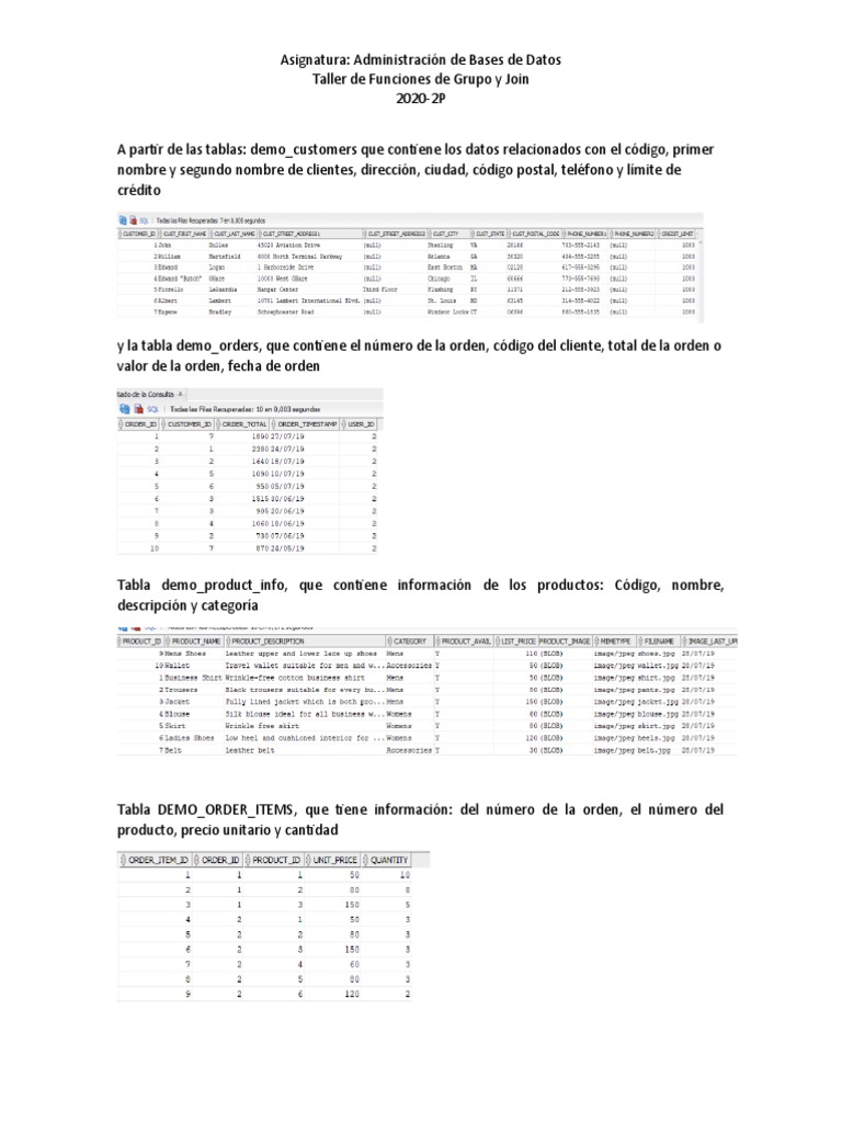 Consultas SQL para Gestión de Datos | PDF | Bases de datos
