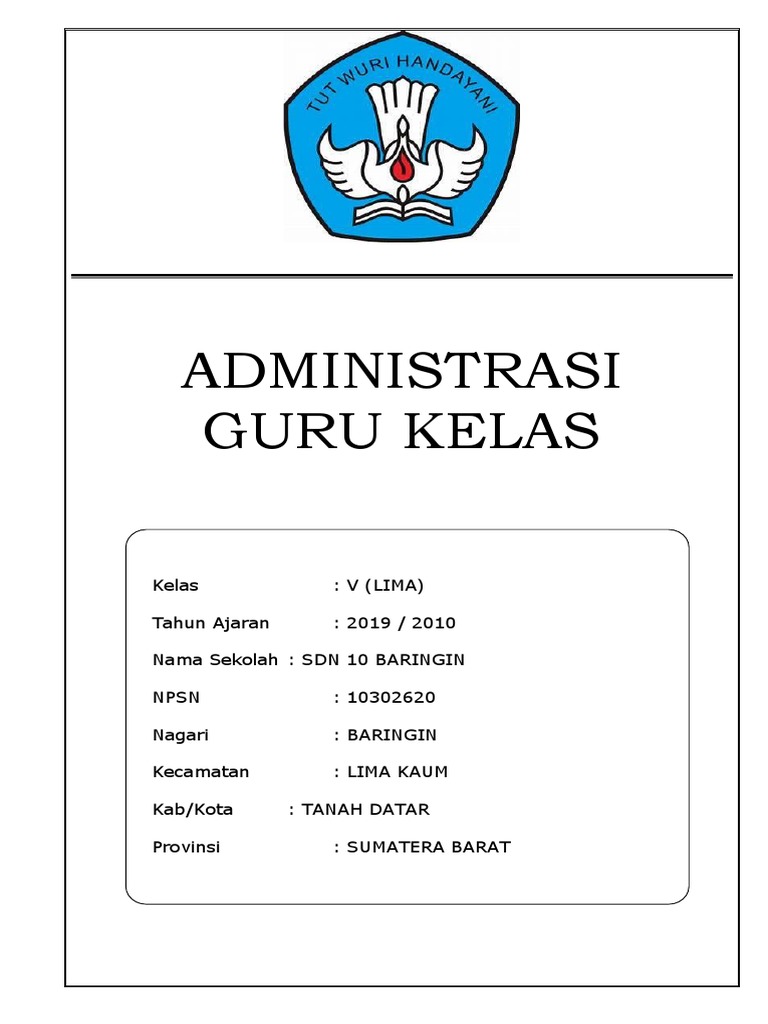 Administrasi Guru Kelas Pdf