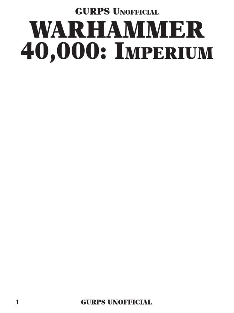 GURPS 4ed - Warhammer 40k | PDF | Military Rank | Sergeant