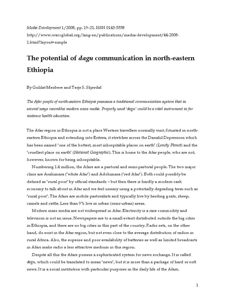 Afar 2 | PDF | Communication | News