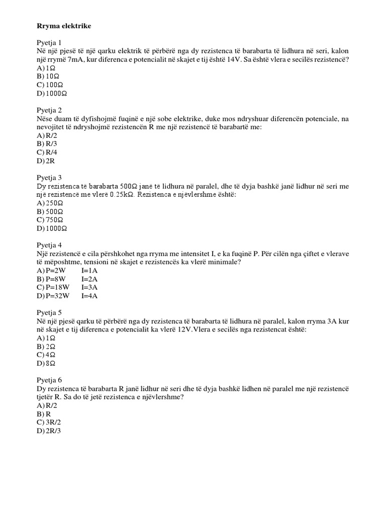 Rryma Elektrike | PDF