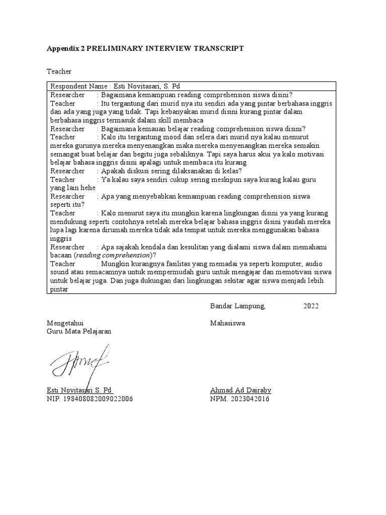 Appendix 2 (PRELIMINARY INTERVIEW GUIDELINES) | PDF