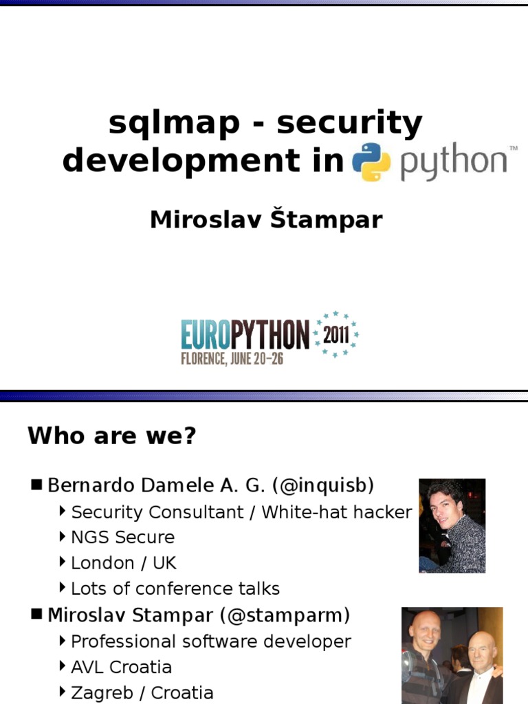 Sqlmap - Security Development in Python | PDF | Databases | Microsoft ...