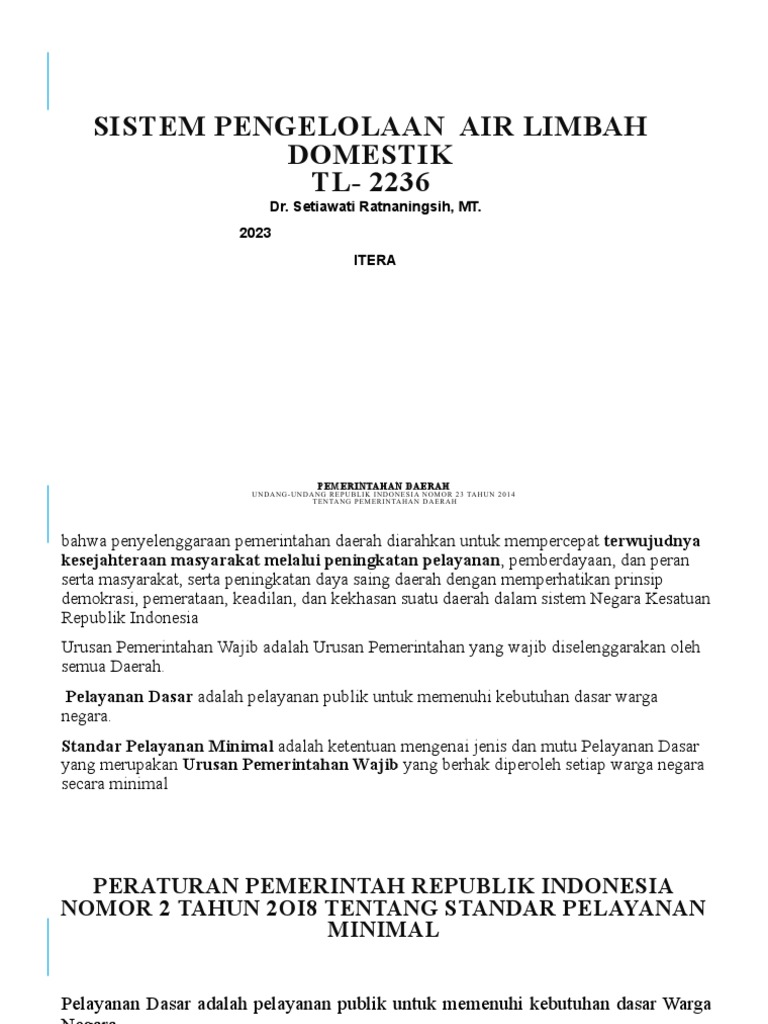 Pengelolaan Air Limbah Domestik | PDF | Griya & Taman | Sains & Matematika