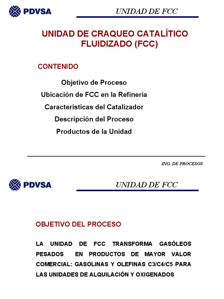 Fccu | PDF | Refinería de petróleo | Agrietamiento (Química)