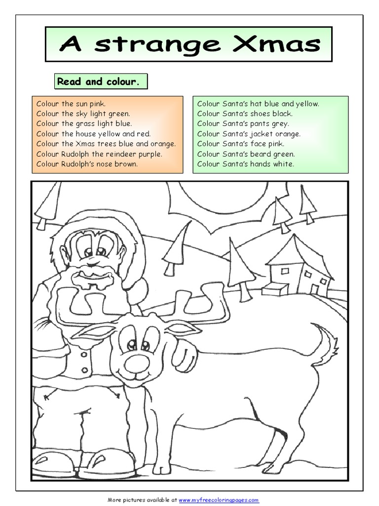 Christmas Colouring Activity PDF | PDF | Home & Garden | Religion ...