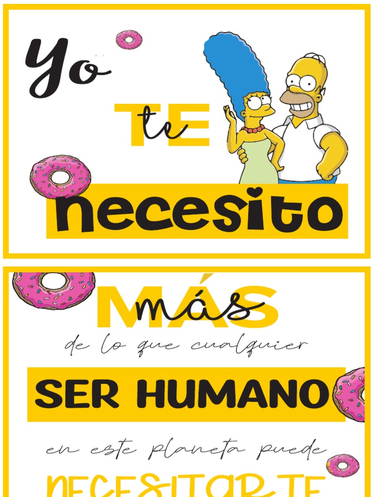 Yo Te Necesito HOMERO | PDF