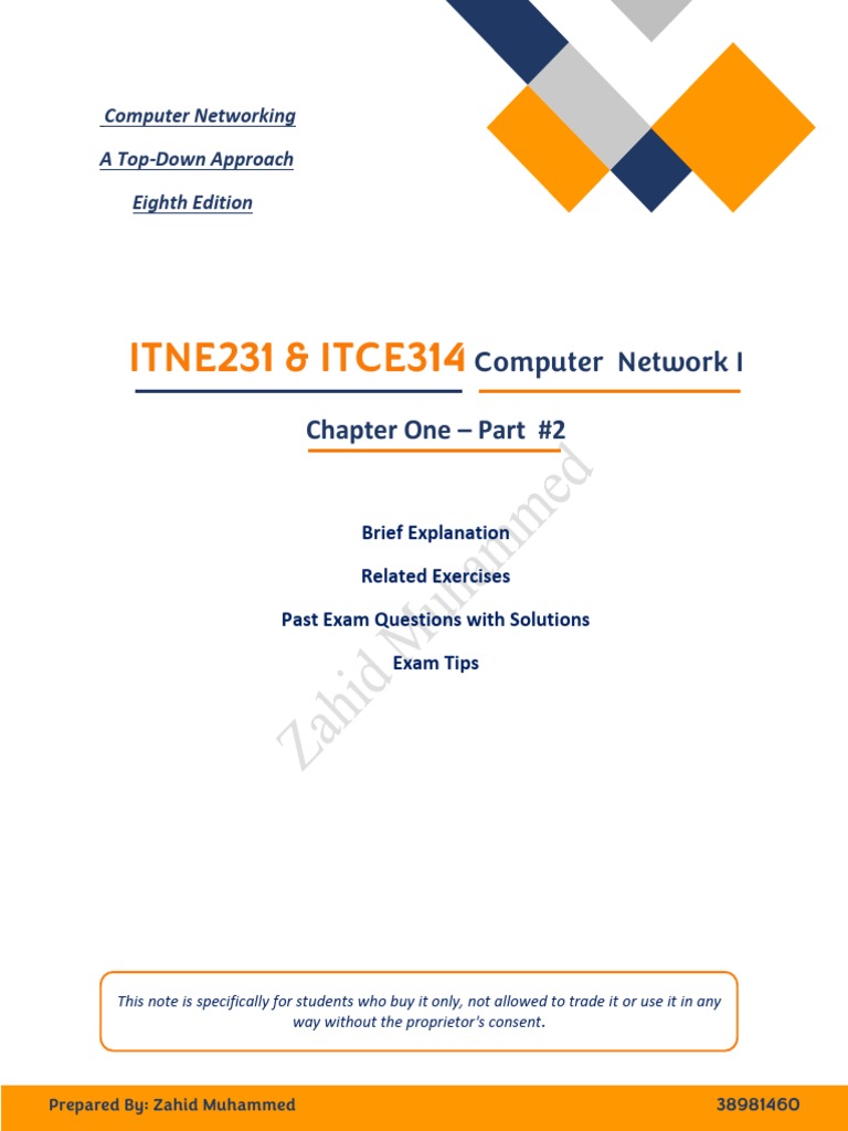 ITNE231 & ITCE314 CH#1 Part Two | PDF | Transmission Medium | Computer Network
