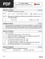 Exercices d'équations et inéquations 3AC | PDF | Formes géométriques ...