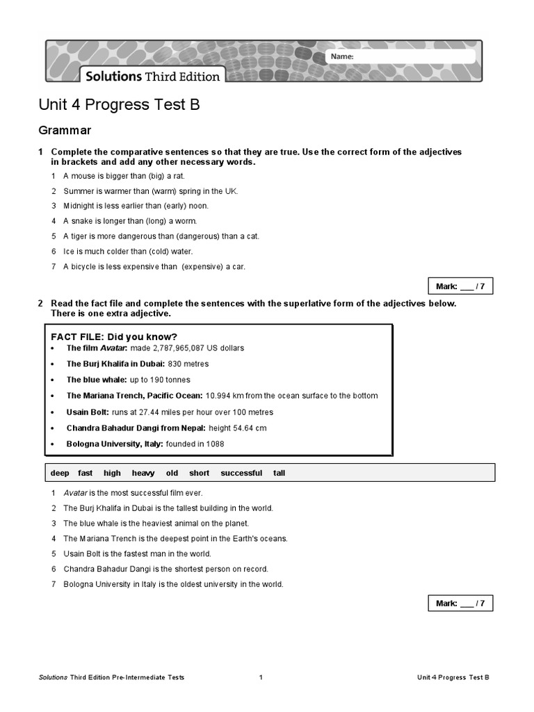 Sol3e Preint U4 Progress Test B | PDF | Weather | Weather Forecasting Sol3e Preint U4 Progress Test B | PDF | Weather | Weather Forecasting