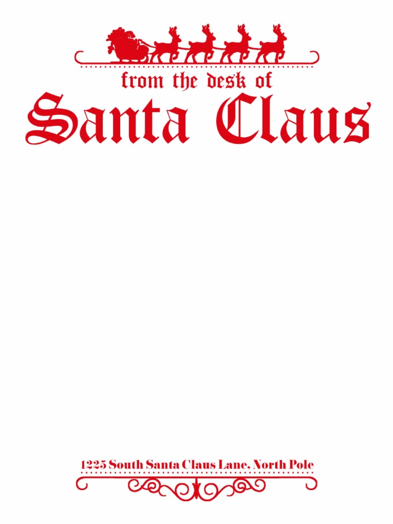 Santa Claus Letterhead Red | PDF