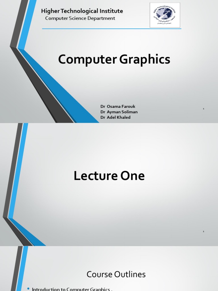 HTI - Computer Graphics Course - Lec | PDF | Computer Graphics | Computer Monitor