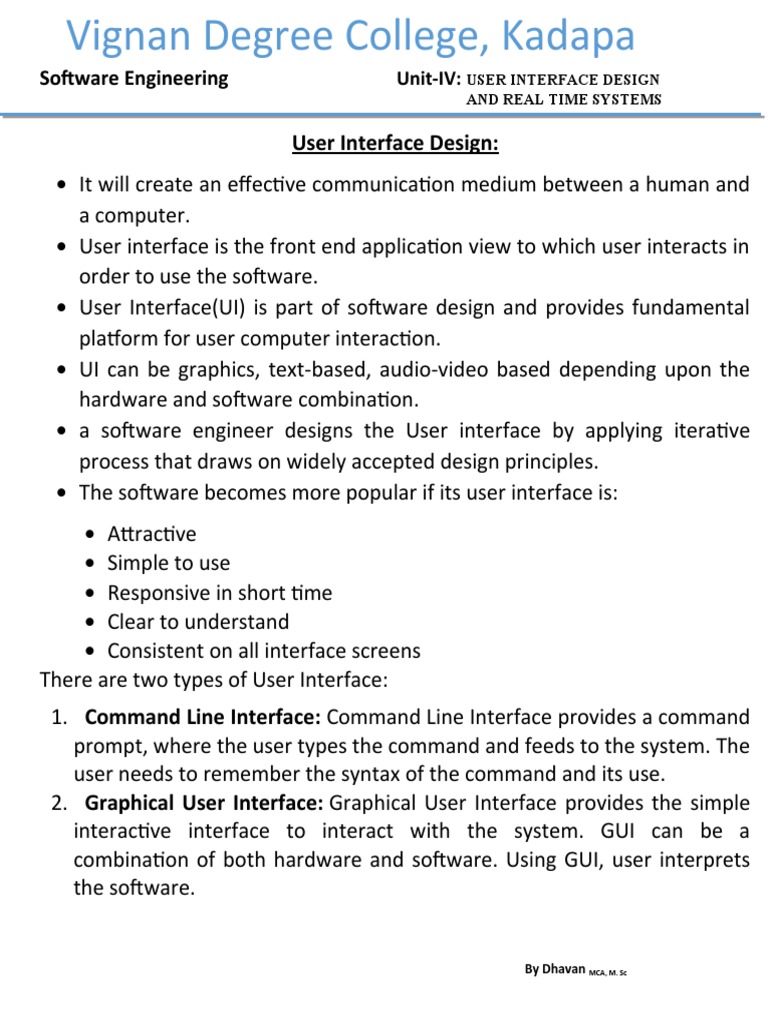User Interface Design | PDF User Interface Design | PDF