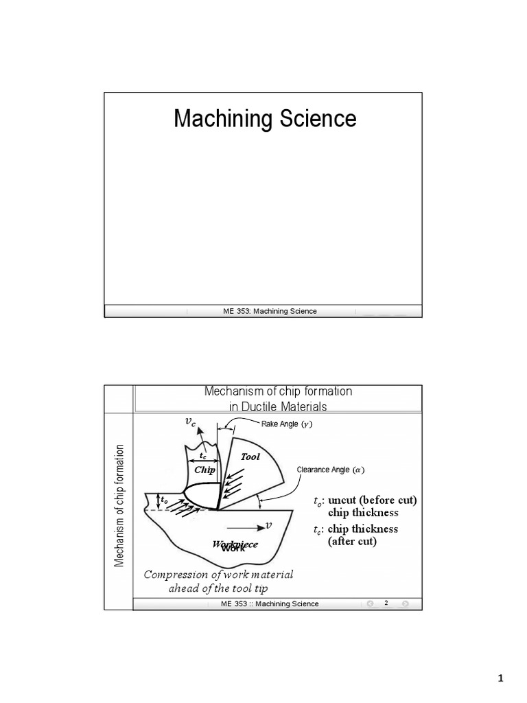 Mechanism of Chip Formation | PDF | Machining | Fracture