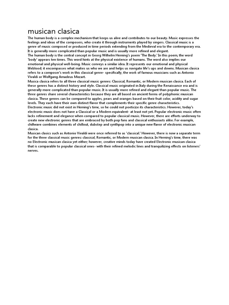 Music | PDF | Classical Music | Genre