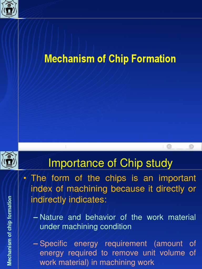 Mechanism of Chip Formation | Download Free PDF | Machining | Mechanics