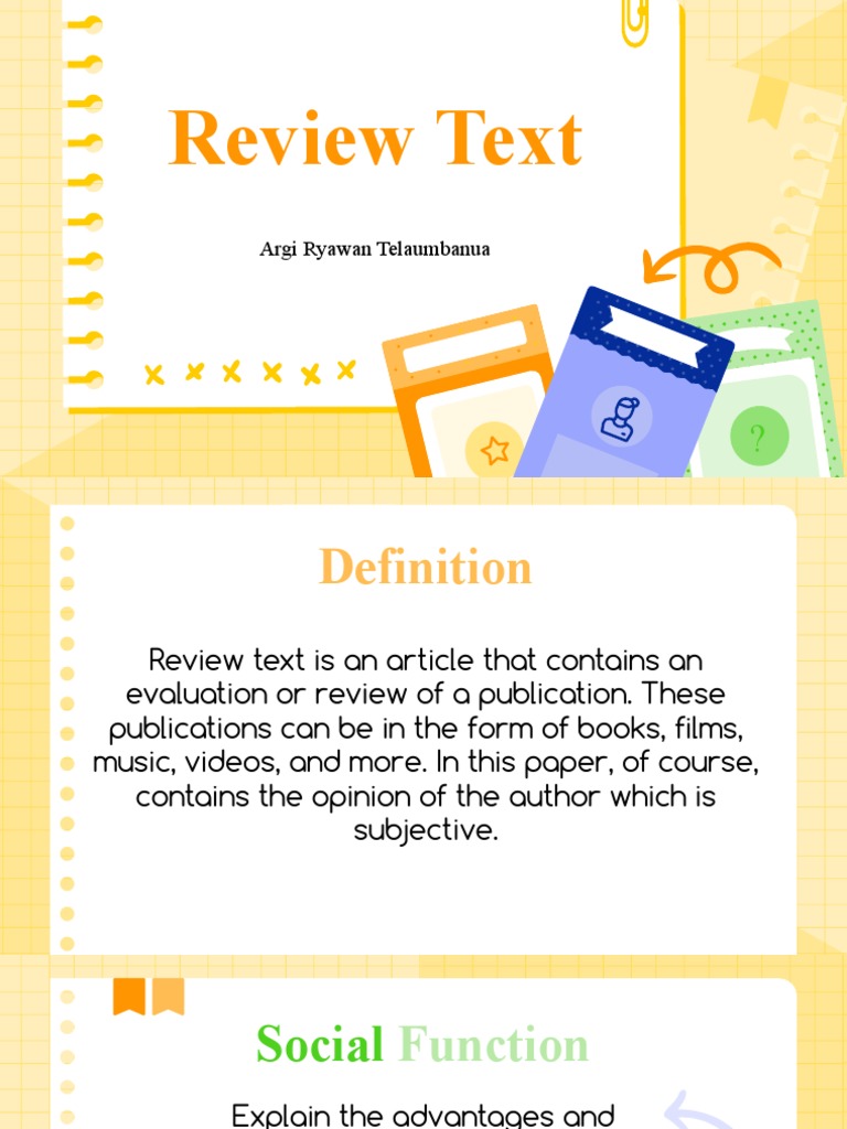 Understanding Review Text Structure | PDF | Career & Growth