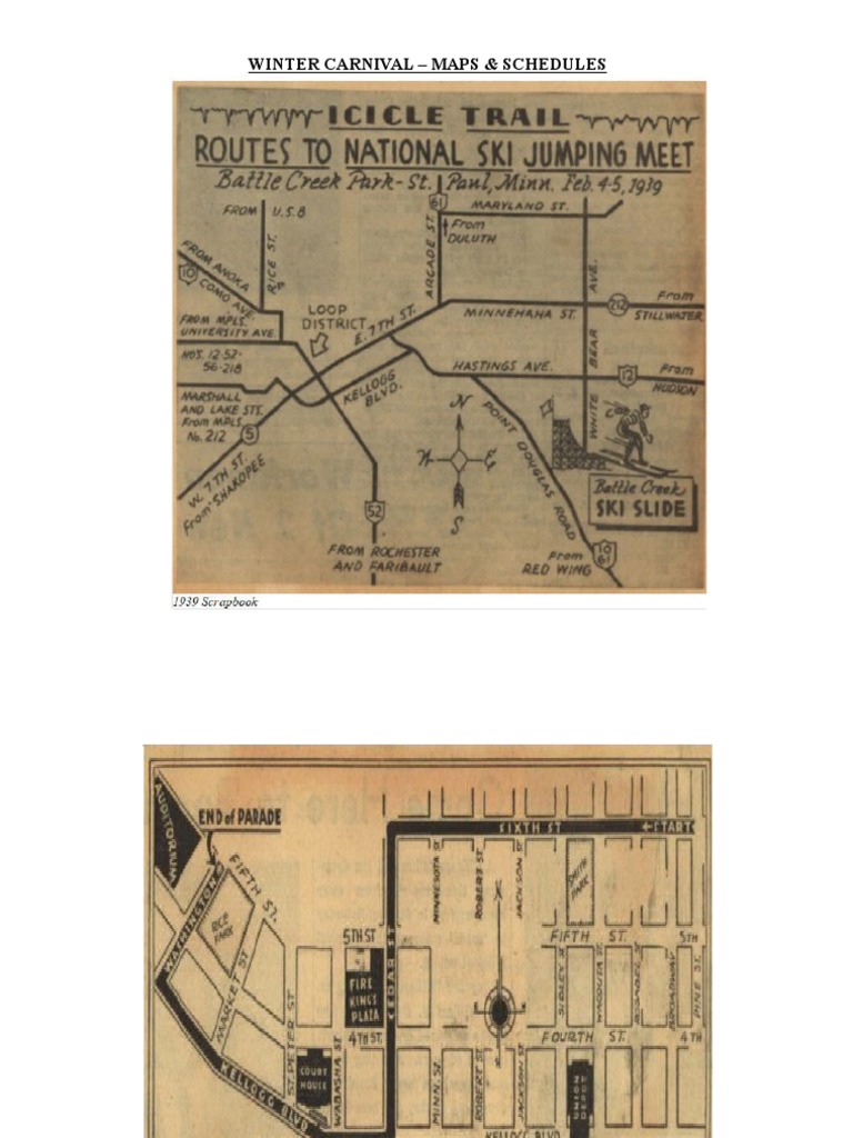 Winter Carnival Maps Schedules | PDF