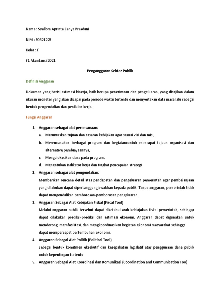 Asp Bab 4 Penganggaran S.P | PDF